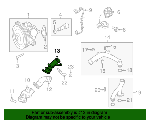 Genuine OEM Inlet Tube Part# LR049990 Fits 2013-2023 Land Rover: Up To ...