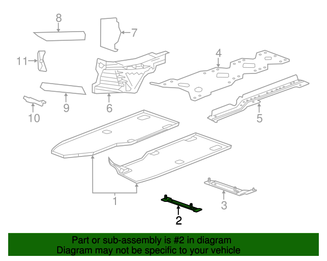 2014-2019 Chevrolet Corvette Front Cross-Member 20982812 ...