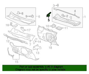 2010-2017 GMC Terrain Driver Side Air Inlet Grille Panel Extension ...