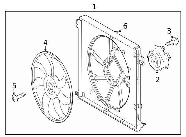 2020-2024 Toyota Engine Cooling Fan Assembly 16360-F0100 | Toyota Parts ...