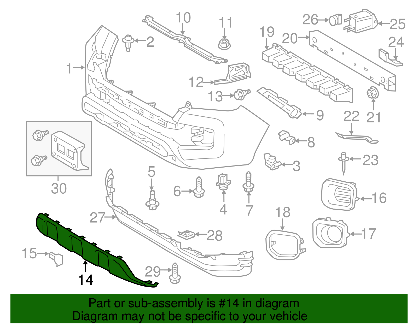 53911-04210 Toyota Bumper Trim (Front) | Bam Wholesale Parts