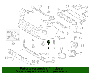 9018906234 - 2016-2023 Toyota Tacoma Bumper Cover Fastener (90189-06234 ...