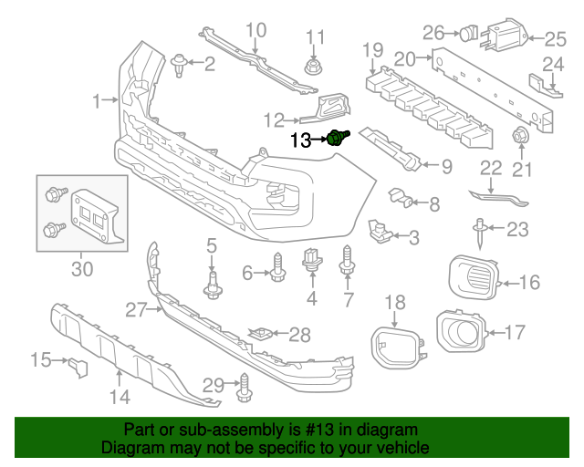 90080-11416 - Mount Bracket Bolt - 2016-2023 Toyota Tacoma | OEM ...