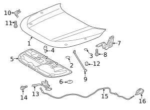 2019-2023 Toyota Hood Bumper 53384-0R040 | Toyota Parts