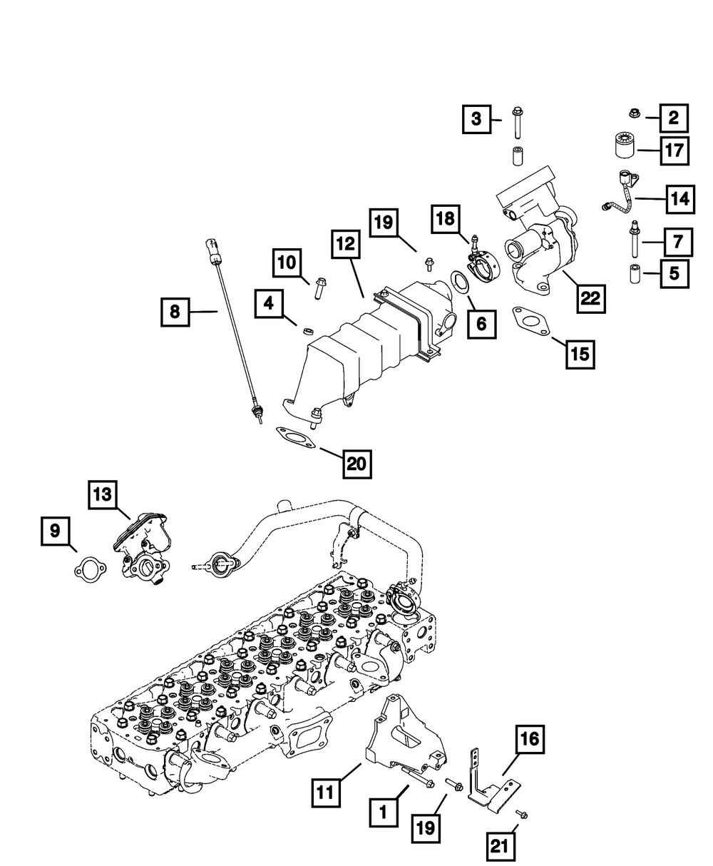 2025 Ram Egr Valve Mounting Bracket 68722917AA | My Mopar Parts