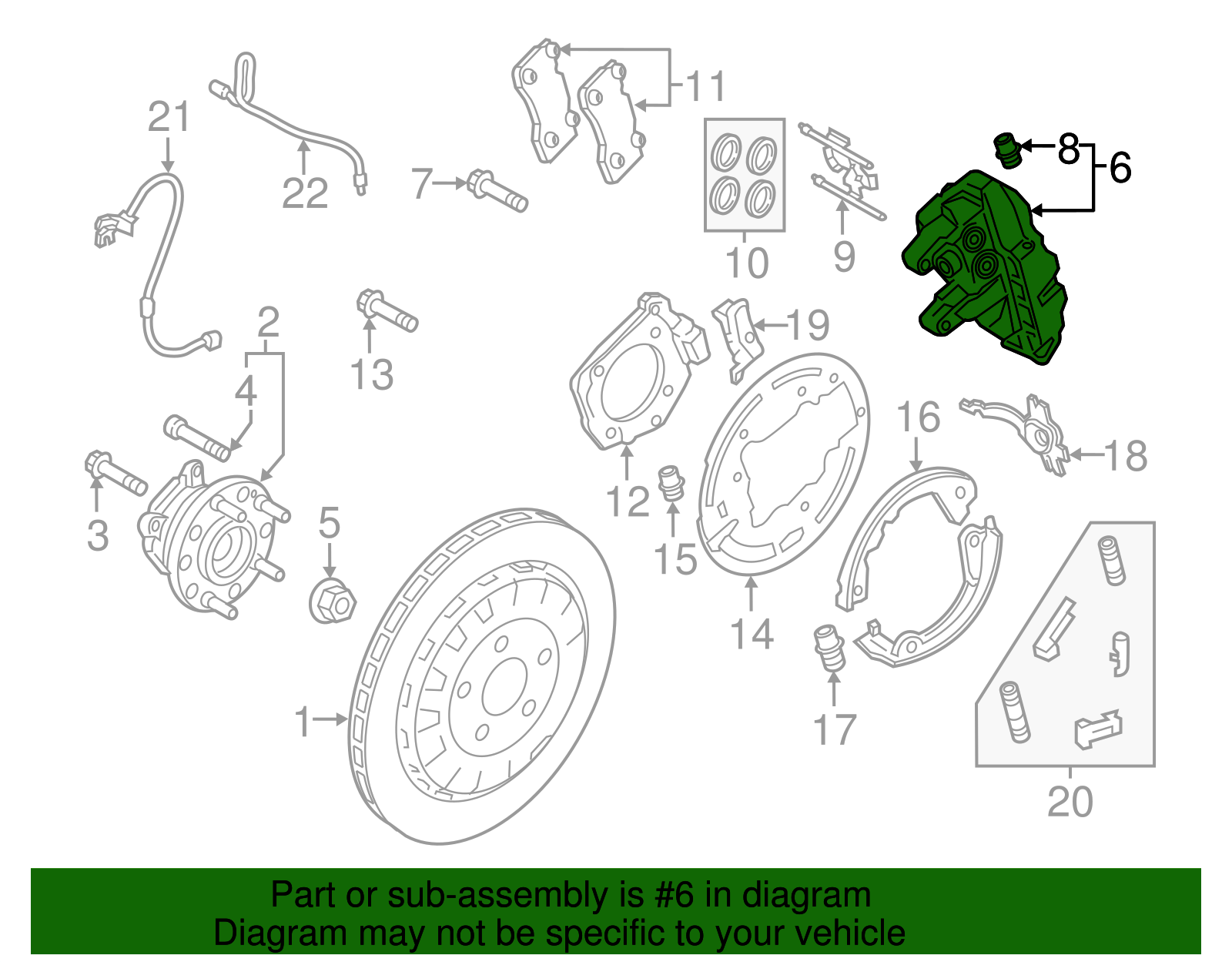 2020-2022 Ford Mustang Motorcraft™ Caliper BRCF-543 | OEM Parts Online