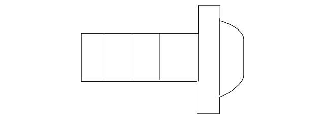 000000-002202 - Bumper Cover Spacer Panel Bolt 2019-2023 Mercedes-Benz ...