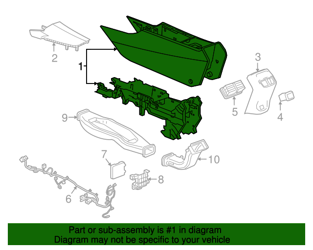 2018-2020 Buick Center Console 39034352 | GMPartsDirect.com