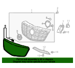 2014-2015 Cadillac CTS Front Outer Grille 22881298 GM | GMPartsDirect.com