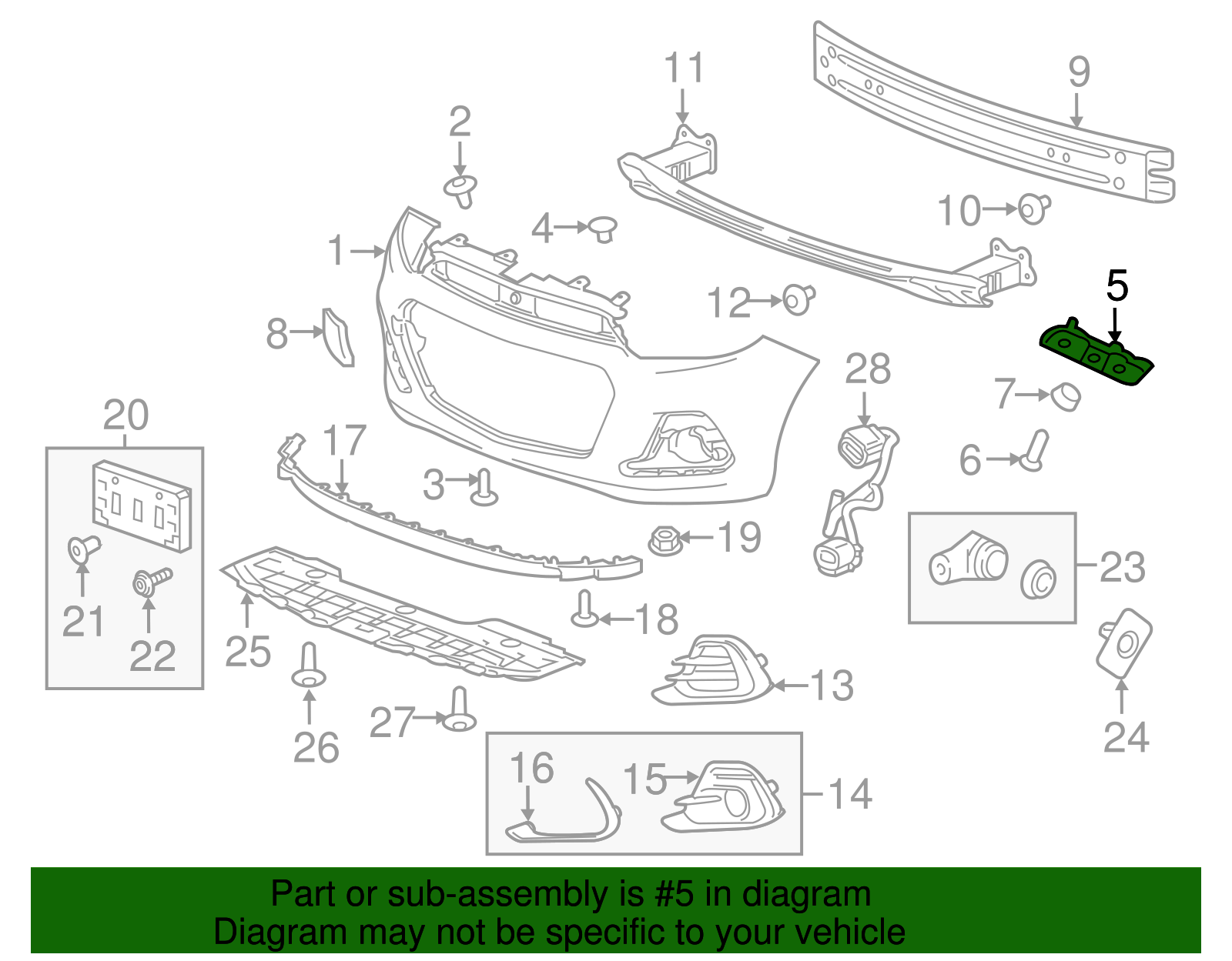 2016-2018 Chevrolet Spark Front Driver Side Bumper Cover Guide 42723582 ...