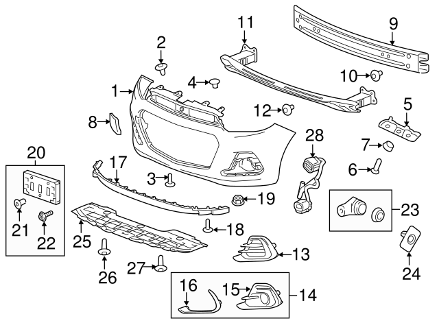 2016-2018 Chevrolet Spark Front Bumper Cover 42457733 | GMPartsDirect.com