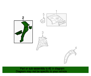 2005-2009 GM Lock Pillar Reinforced 88980766 | GMPartsDirect.com