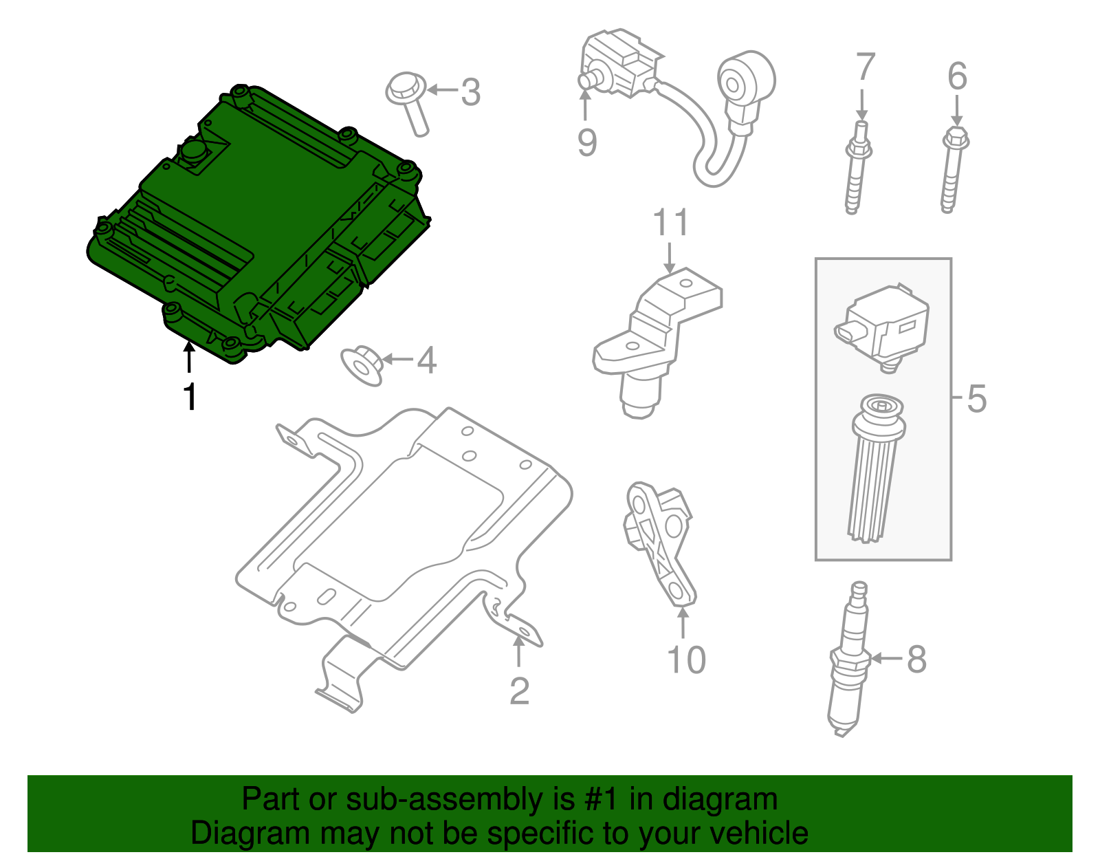 2015-2019 Ford Pcm FB5Z-12A650-CANP | OEM Parts Online