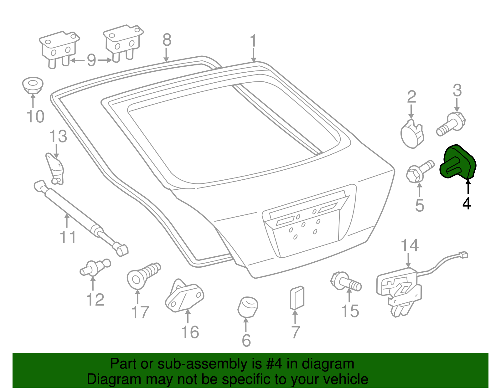 2009-2016 Scion tC Lift Gate Upper Insulator 67293-21020 | Toyota Parts ...