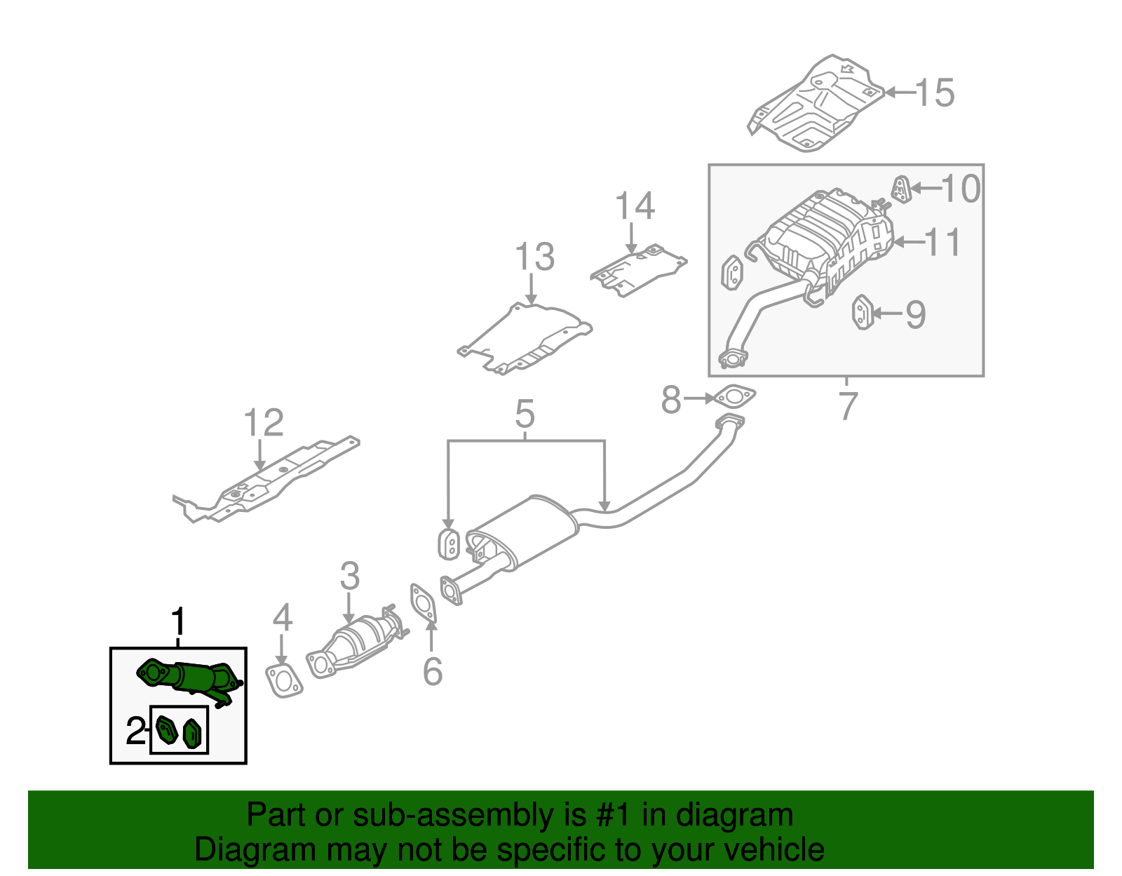 28610-1U300 - Front Pipe 2011-2013 Kia Sorento | Kia.Parts Store