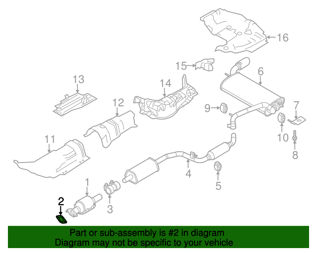 2012-2018 Ford Exhaust Muffler Gasket CV6Z-9450-B | OEM Parts Online