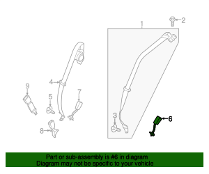 2013-2019 Ford Outer Buckle - Passenger Side (RH) CJ5Z-7860044-AB ...