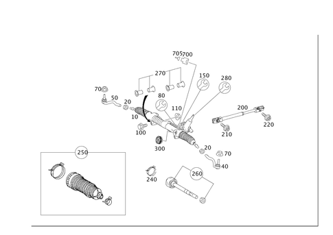 Steering Gear and Steering Linkage for 2011 Mercedes-Benz ML 550 ...