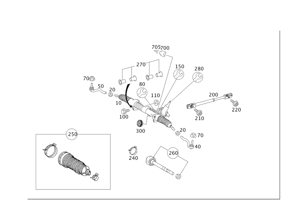 2003-2012 Mercedes-Benz Steering 164-460-05-00 | MB OEM Parts