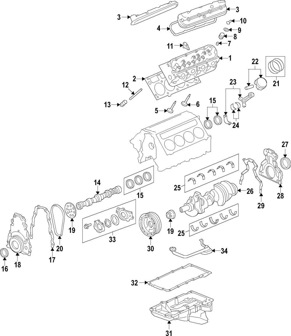 2010-2024 GM Engine Camshaft Bearing 19260878 | Courtesy Parts