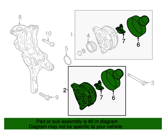 2013-2017 Audi Alternator 06H-903-018-P | Audi USA Parts