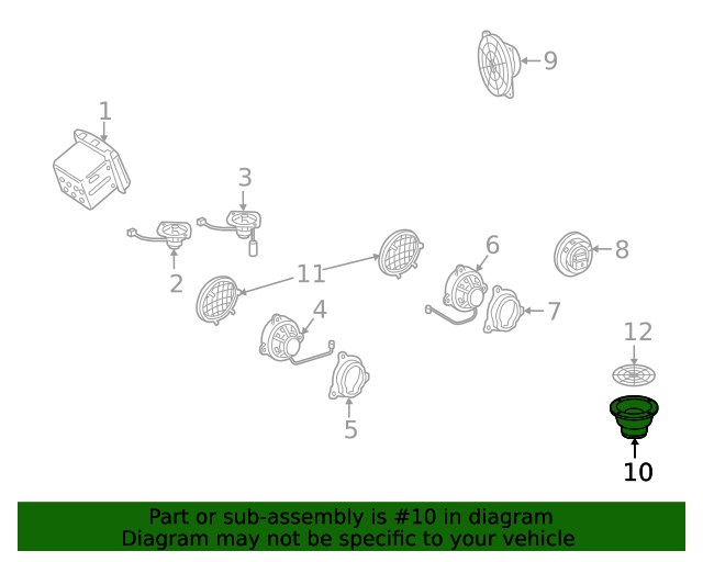 463-820-20-02 - Woofer 2013-2018 Mercedes-Benz | Mercedes-Benz USA Parts