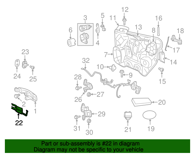 2011-2020 Mopar Exterior Door Handle Reinforcement 4589859AL ...