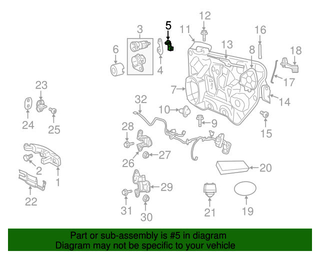 Handle Rod Retainer Clip - Mopar (68078076AA) | Mopar Parts Canada