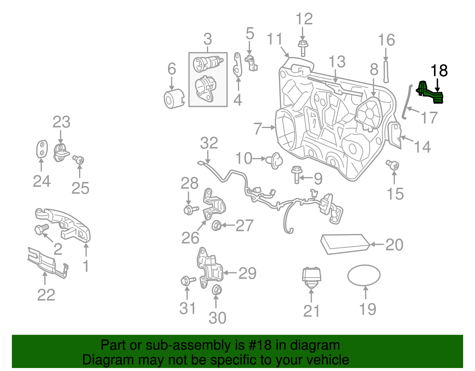 2011-2023 Mopar Handle Rod Retainer Clip 68078076AB | Mopar Parts Canada