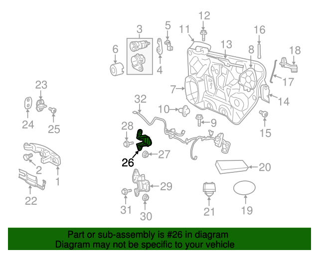 2007-2020 Fiat Upper Hinge 5074257AB | TascaParts.com