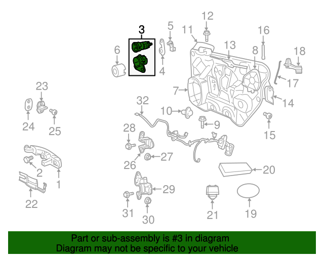 2011-2023 Mopar Lock Cylinder - Driver's Side (LH) 68085684AA ...