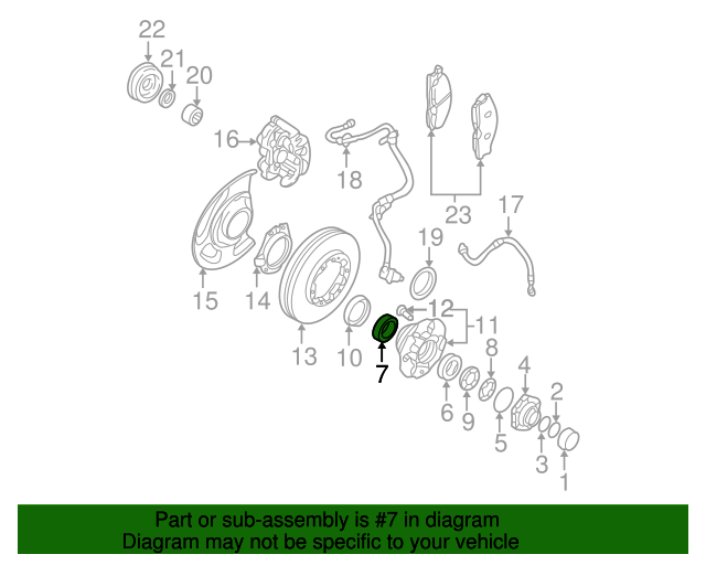 1984-2004 Nissan Inner Bearing 40210-50W00 | Nissan Parts Plus