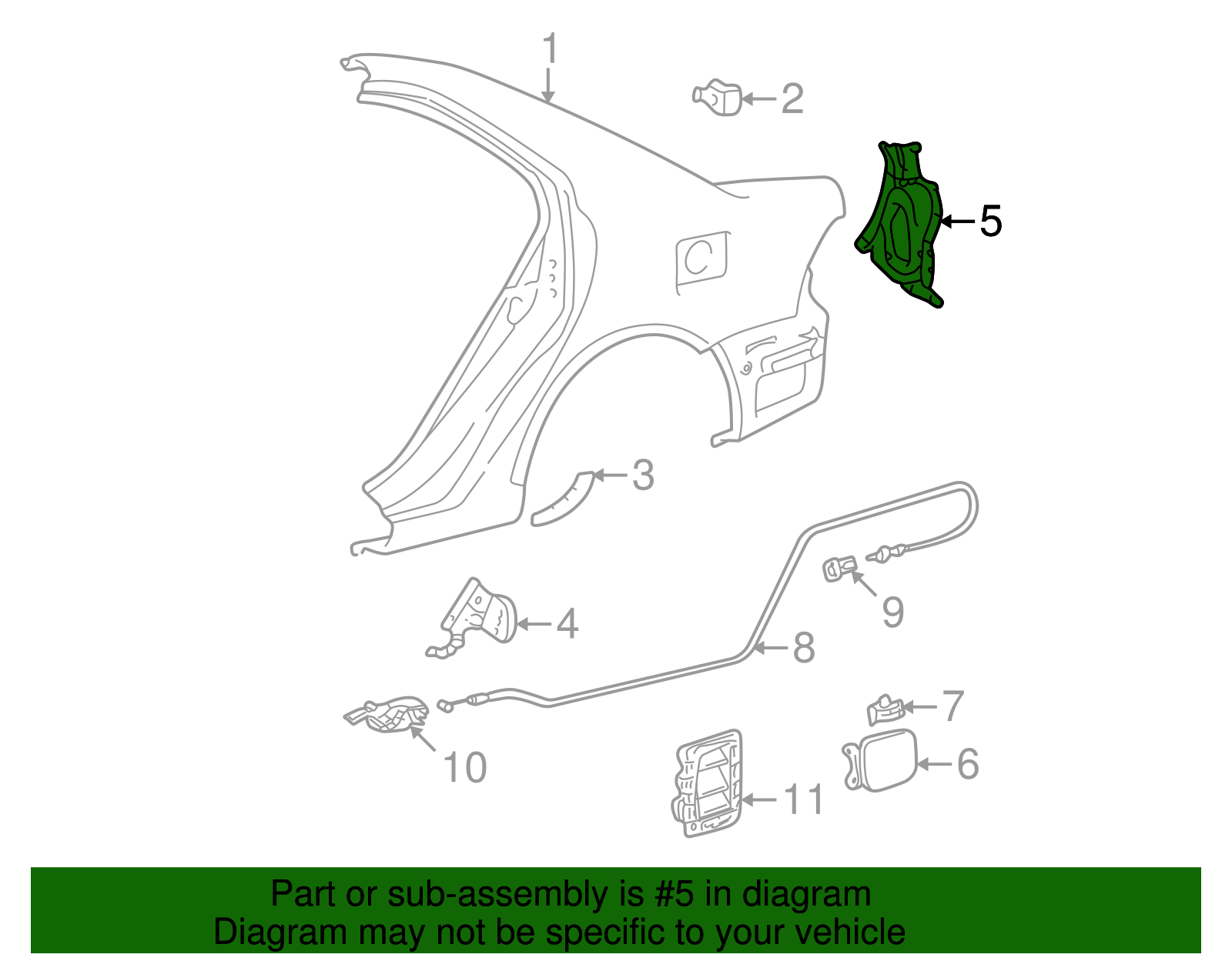 2003-2008 Toyota Corolla End Panel 61698-02902 | Retail Performance ...