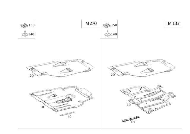 246-520-15-23 - Cover, Engine Comp Lower 2014-2020 Mercedes-Benz ...