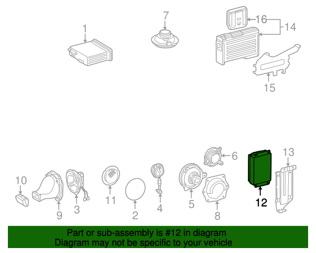 208-820-08-89 - Amplifier 1998-2002 Mercedes-Benz | Mercedes-Benz USA Parts