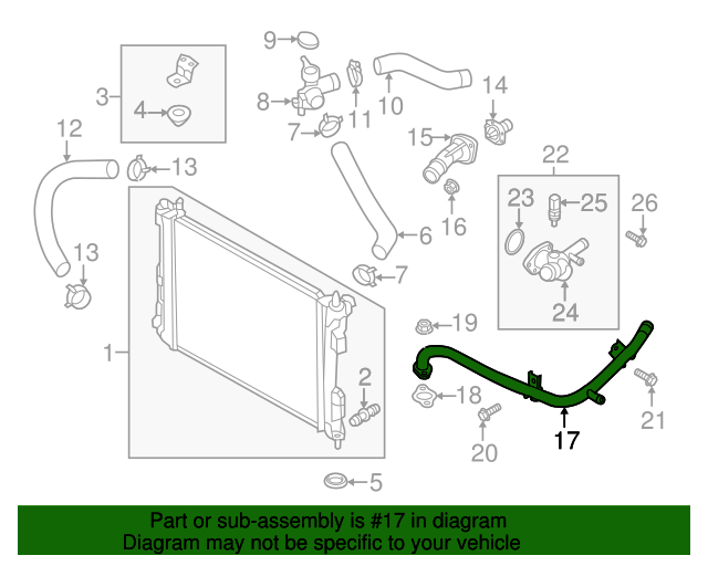 Genuine Water Pipe for 2012-2019 Hyundai | Part# 25457-2B000 | Hyundai ...