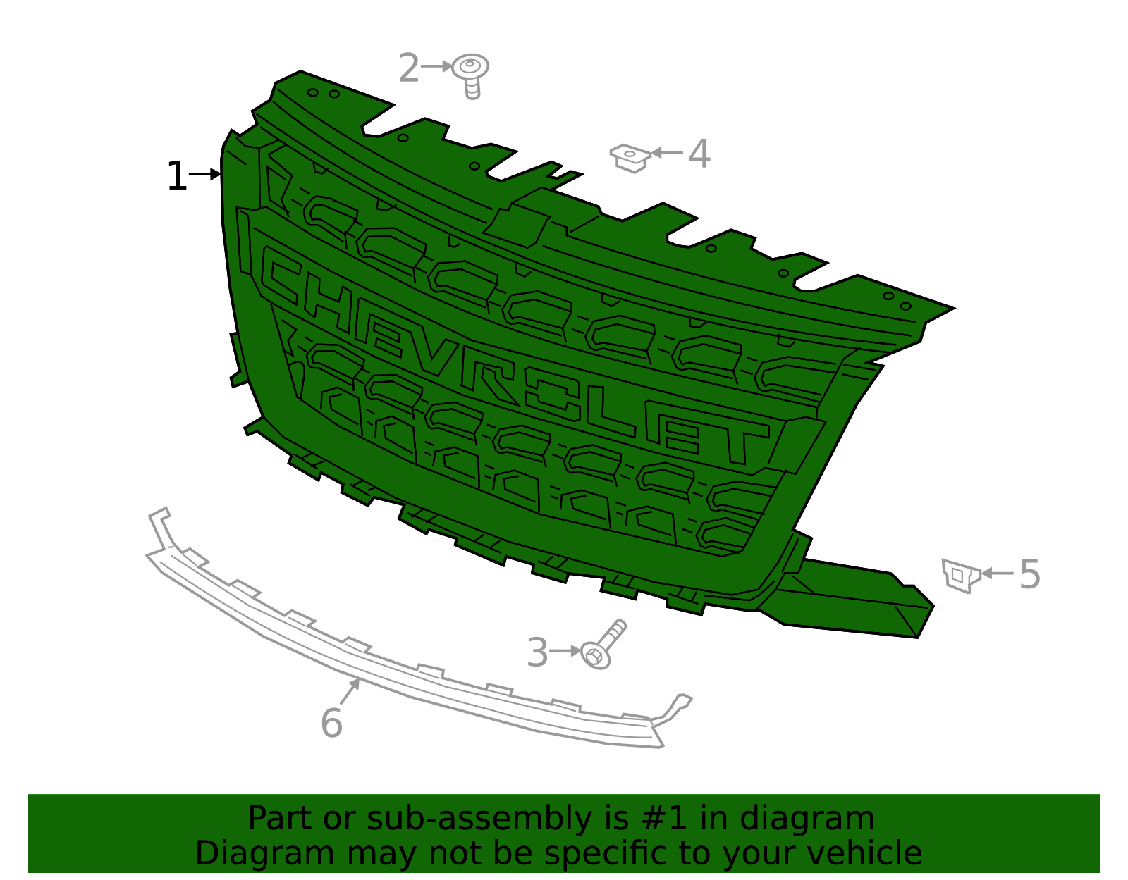 2019-2022 Chevrolet Colorado Anthracite Grille 84431361 GM ...