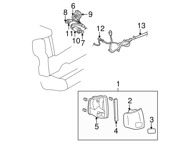 1992-2009 GM Black Multi-Purpose Pigtail 13586114 GM | GMPartsDirect.com