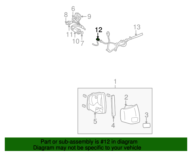 1992-2009 GM Black Multi-Purpose Pigtail 13586114 GM | GMPartsDirect.com