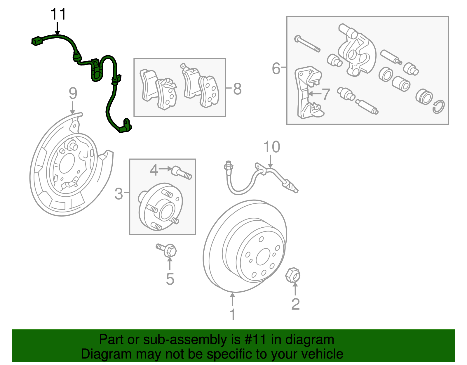 2008-2013 Toyota Highlander ABS Sensor Wire 89545-0E050 | OEM Parts Online