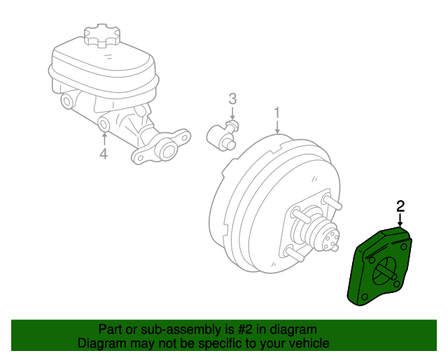 1997-2005 GM Power Brake Booster Gasket 25916584 | TascaParts.com