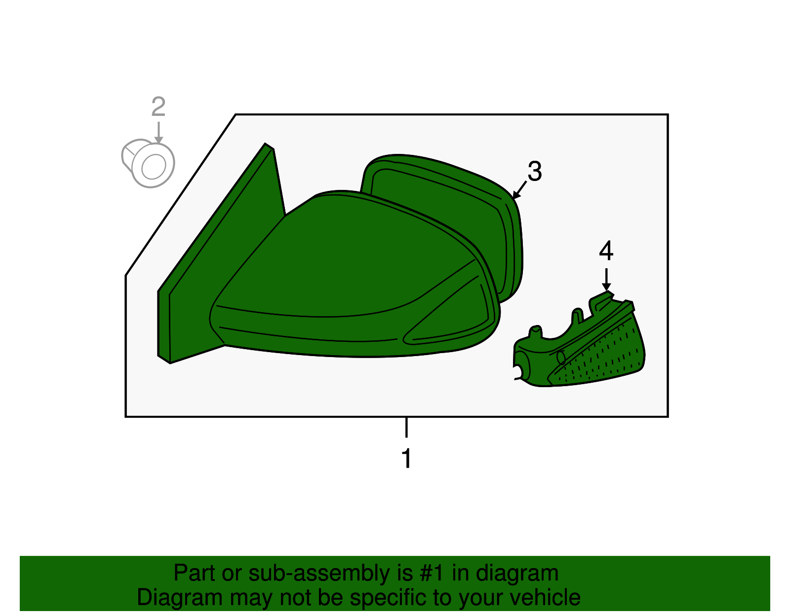 2005-2010 Scion tC Mirror Assembly - Dark Gray - Right - PASSENGER SIDE ...