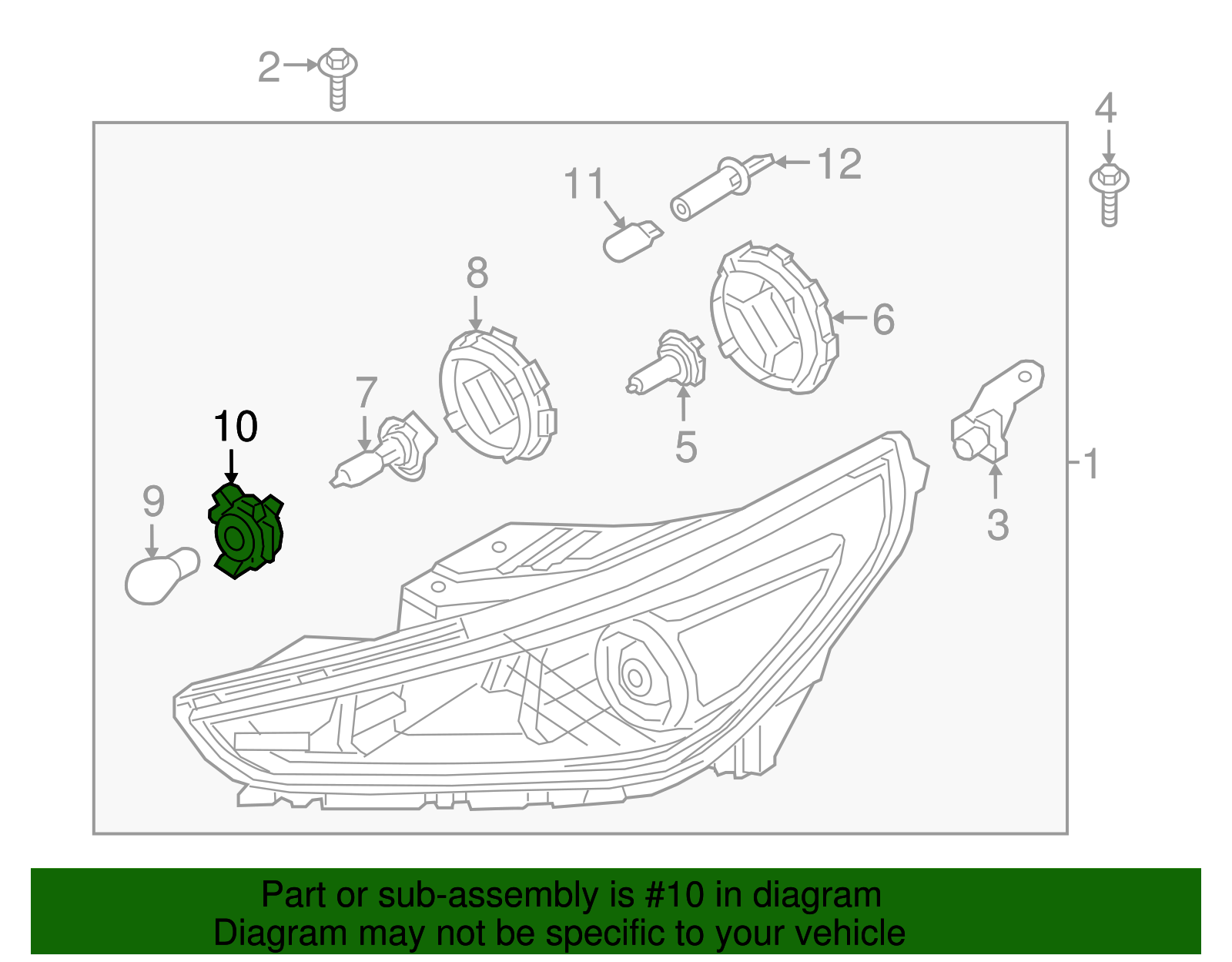 2018-2020 Hyundai Elantra GT Signal Lamp Bulb Socket 92166-G2000 | OEM ...