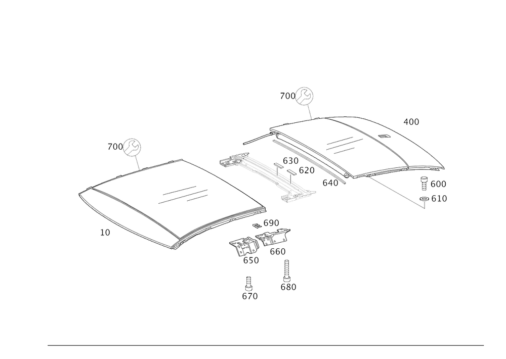 222-780-02-00 - Sliding Sunroof Component 2014-2020 Mercedes-Benz ...