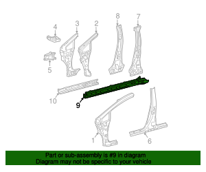61404-47030 - Rocker Panel Reinforcement 2010-2013 Toyota | Group 1 ...