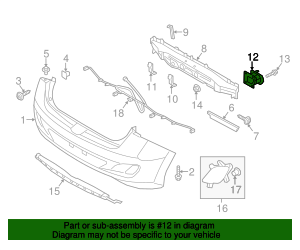 2013-2017 Hyundai Elantra GT Bumper Bracket 86641-A5000 | OEM Parts Online