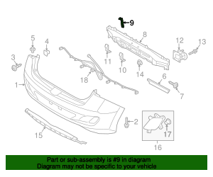 2013-2017 Hyundai Elantra GT Impact Bar Upper Bracket 86634-A5000 | OEM ...