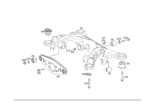 Rear Axle Support for 2000 Mercedes-Benz E320 | Mercedes-Benz USA Parts