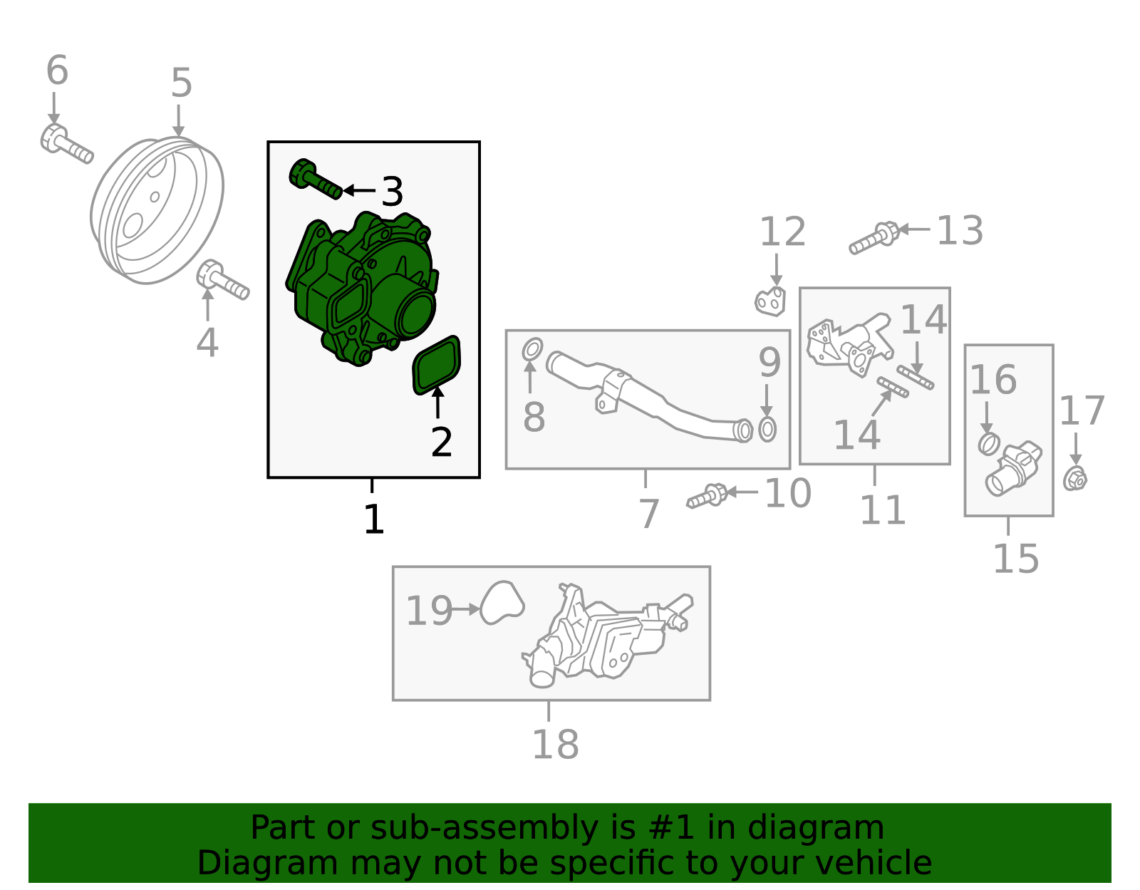 P5PW-15-010C - 2019-2024 Mazda - Water Pump | Mazda Parts Factor