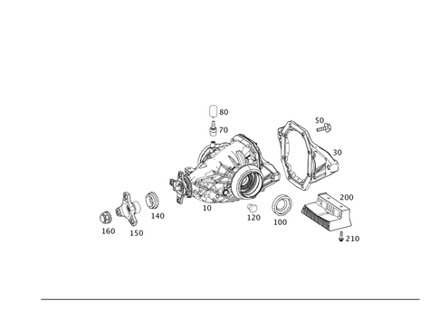 Rear Axle Housing with Differential for 2016 Mercedes-Benz SL 63 AMG ...